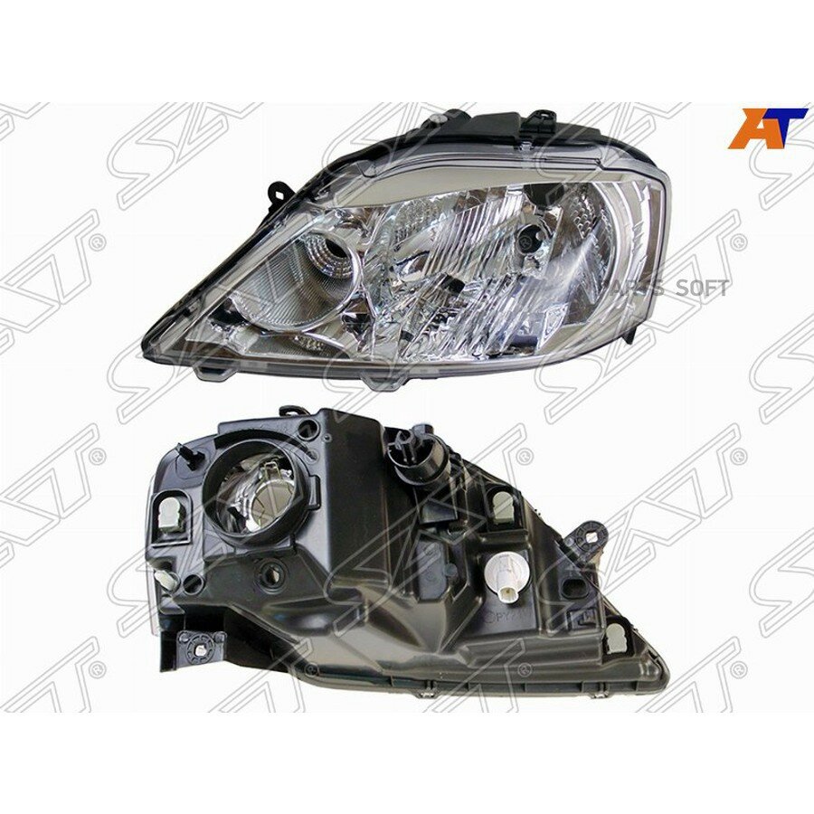 Фара Renault Logan 09-16 (Слева/ Галоген/ Ручная регулировка) SAT ST-551-11L1L | цена за 1 шт