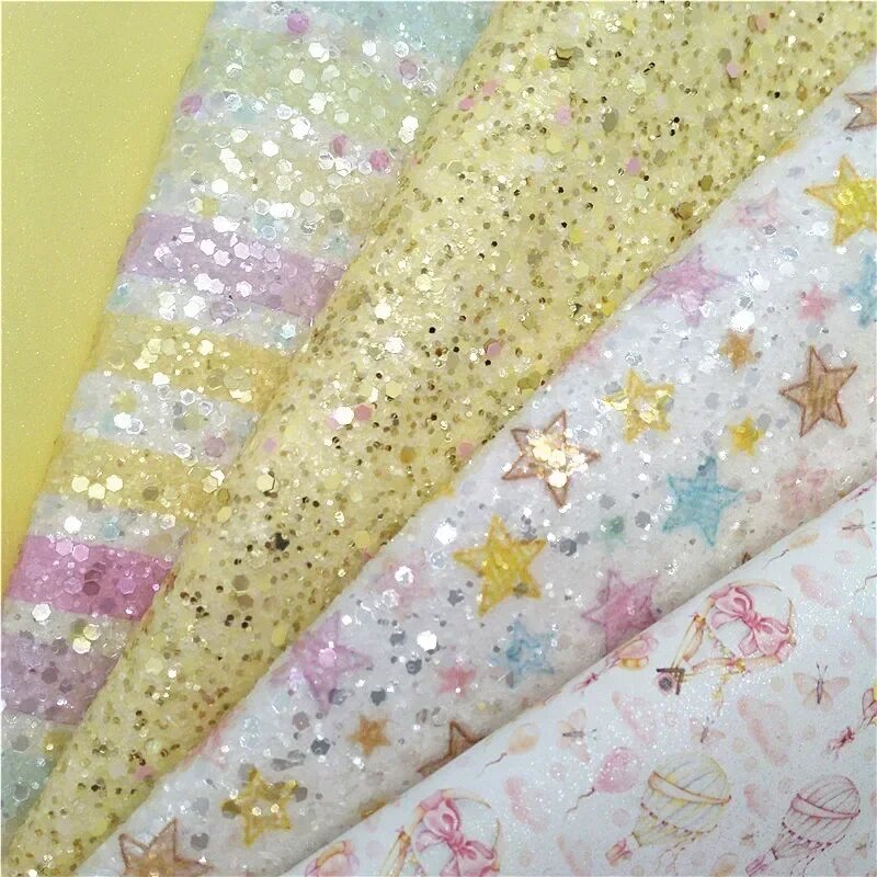 Glitter Faux Leather Sheets для рукоделия 1SET