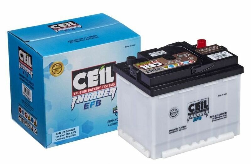 Аккумулятор автомобильный EXIDE CEIL DIN EFB 65 А. ч 560А прямая полярность (242х175х190) L2