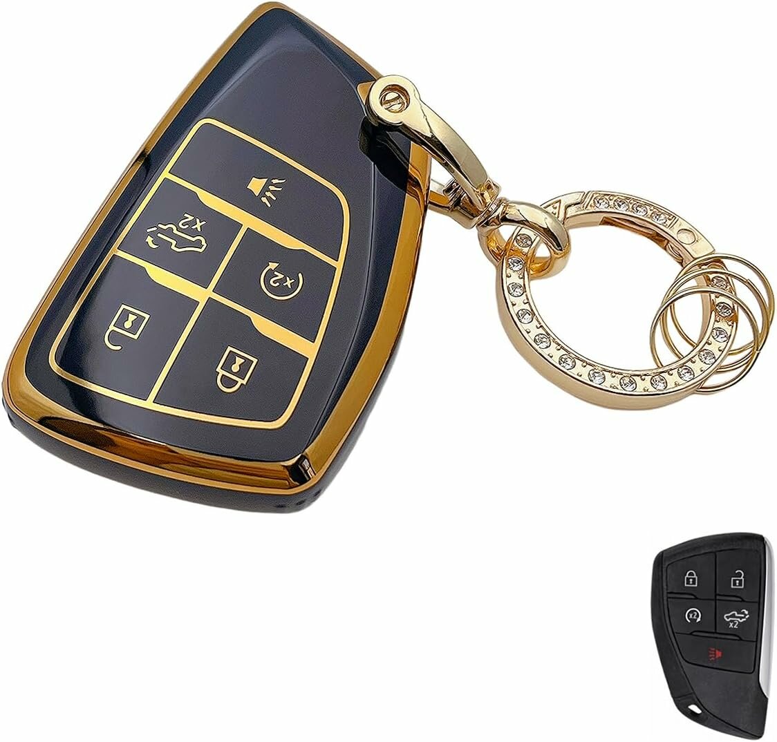 Чехол-брелок для Kia с брелком, черный мягкий защитный чехол из ТПУ для Telluride 2023 2024, 5 кнопок, умный дистанционн