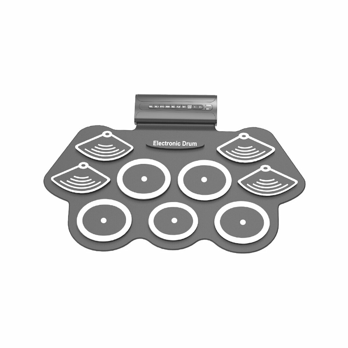 Электронный барабан с ручным барабаном, ударный инструмент, утолщенный силиконовый барабан, джазовый барабан, USB-электронный барабан