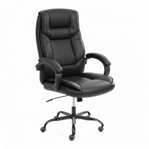 Кресло Tetchair OREON metalBL кож/зам, черный, 36-6