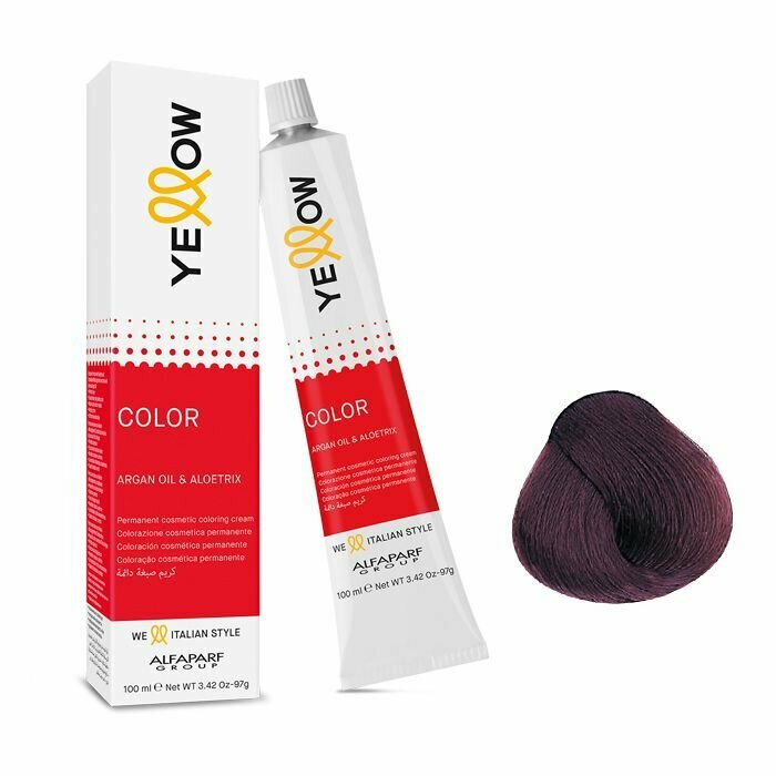 Краска для волос перманентная профессиональная YE COLOR 6.26 (темный перламутрово-красный блонд), 100 мл 16694