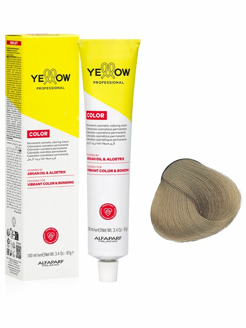 Краска для волос перманентная профессиональная YE COLOR 9 COOL (очень светлый холодный натуральный блонд), 100 мл 29251