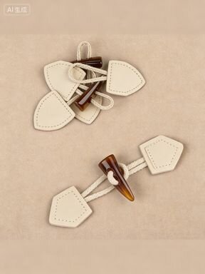 Застежка клевант 16 х 3,6 см, 3 шт, цвет бежевый