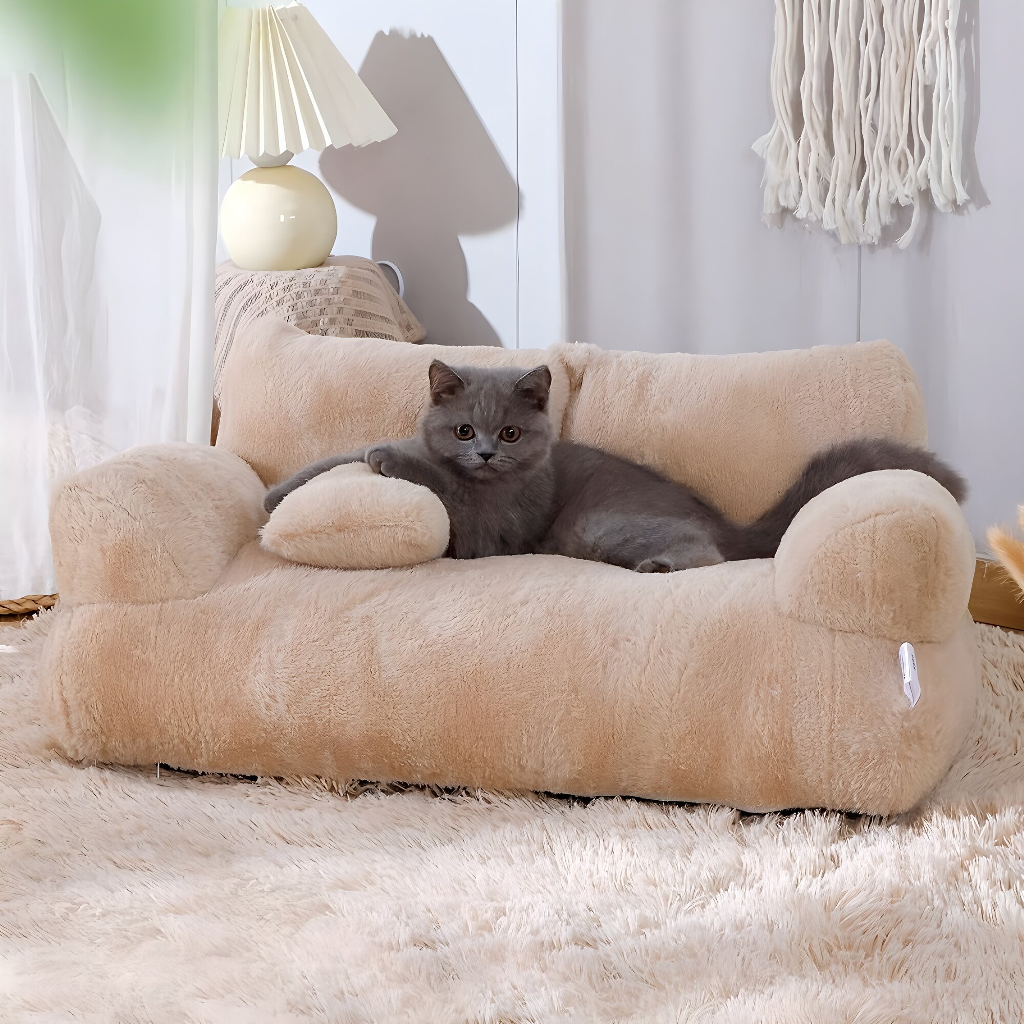 Диван для кошек "Кошачий", съёмный чехол, нескользящая основа, 65x46x30 см