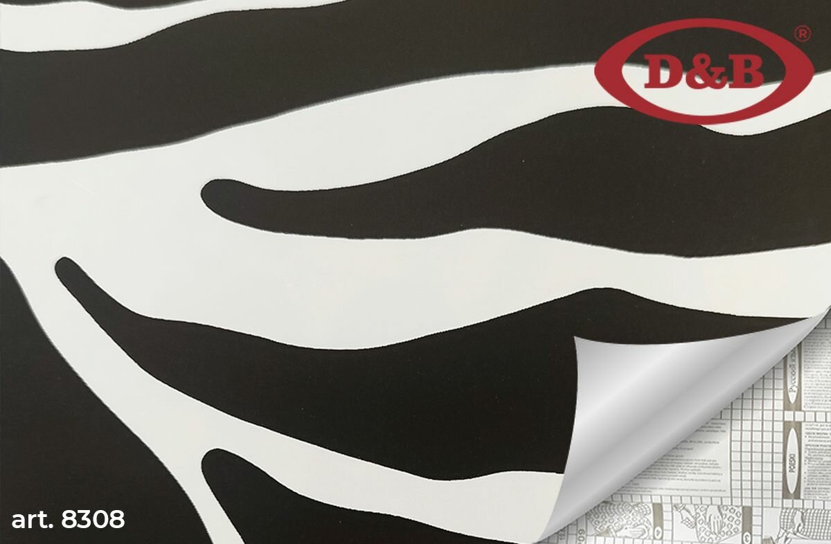 Пленка самоклейка 45смх 8м D&B декор "Зебра" 8308