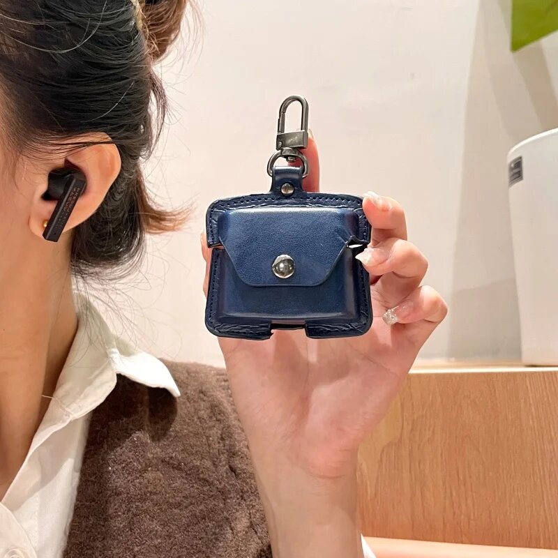 Кожаный чехол для Moondrop Space Travel 2 Space Travel, небесно-голубой