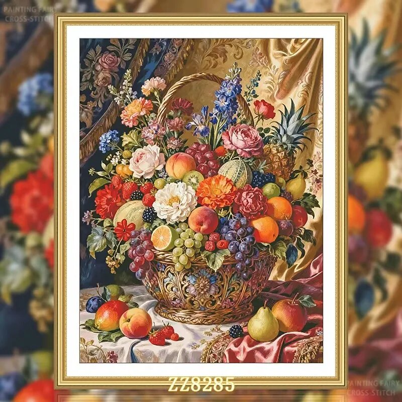 JOYAUTUM Набор для вышивания крестом Fruits 14CT 16CT 18CT 211 цветов 16CT 85X105cm