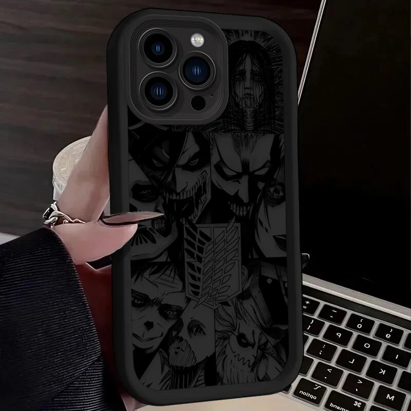 Чехол для телефона «Атака Титанов» (Аниме) для iPhone 17, 16e, 16, 15, 14, 13, 12, 11 Air Pro Max Mini XR XS X 7 8 6 6s Plus, мягкая задняя крышка из ТПУ