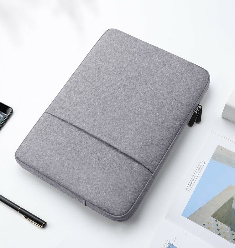 Чехол для ноутбука 15,6 дюймов из водоотталкивающей ткани на молнии серый