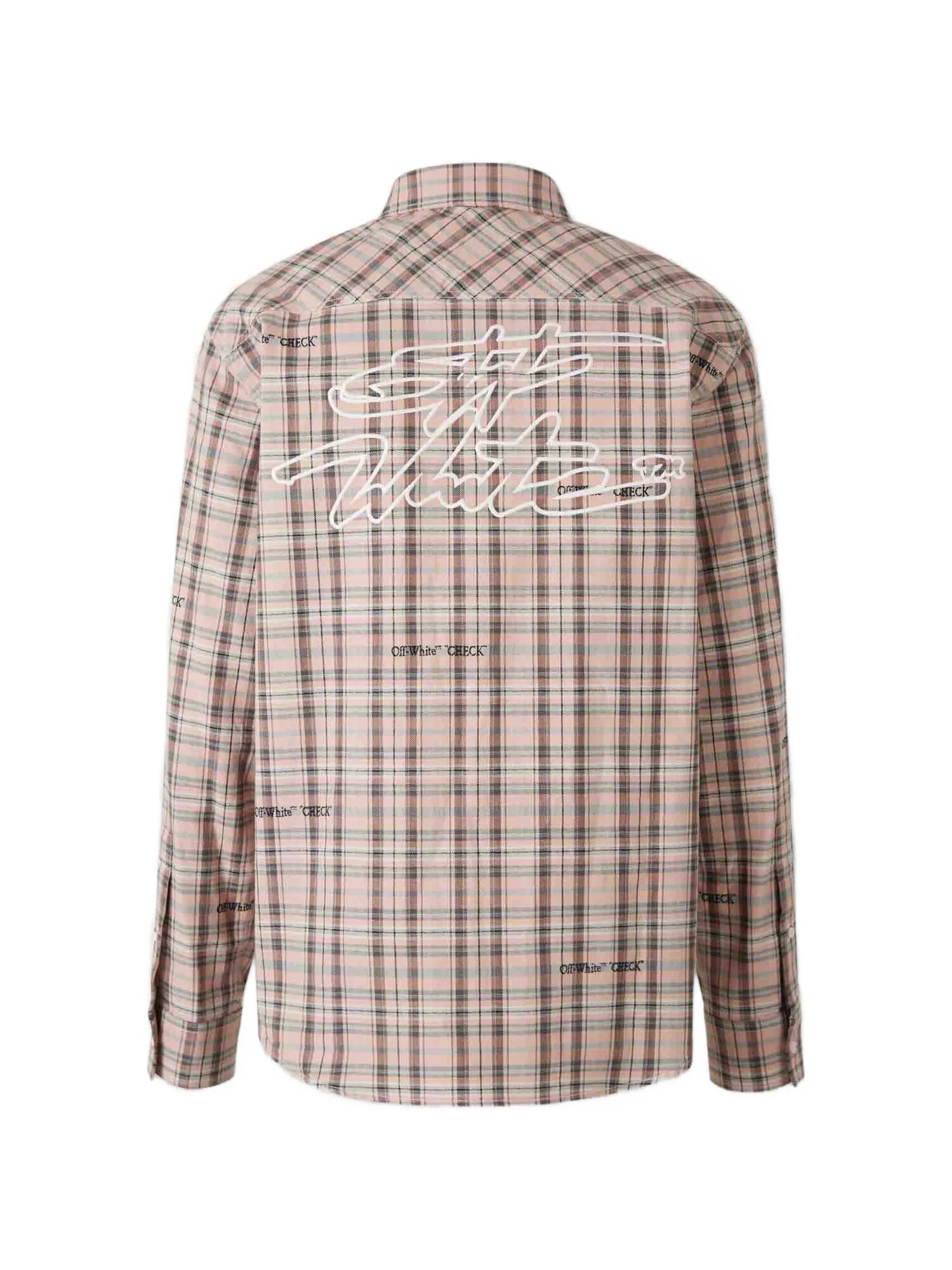 Рубашка Off-White Check button shirt, размер 52, розовый — фото 1