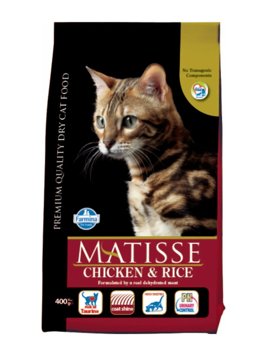 Сухой корм Farmina Matisse (Фармина) для взрослых кошек, курица с рисом, 0,4 кг