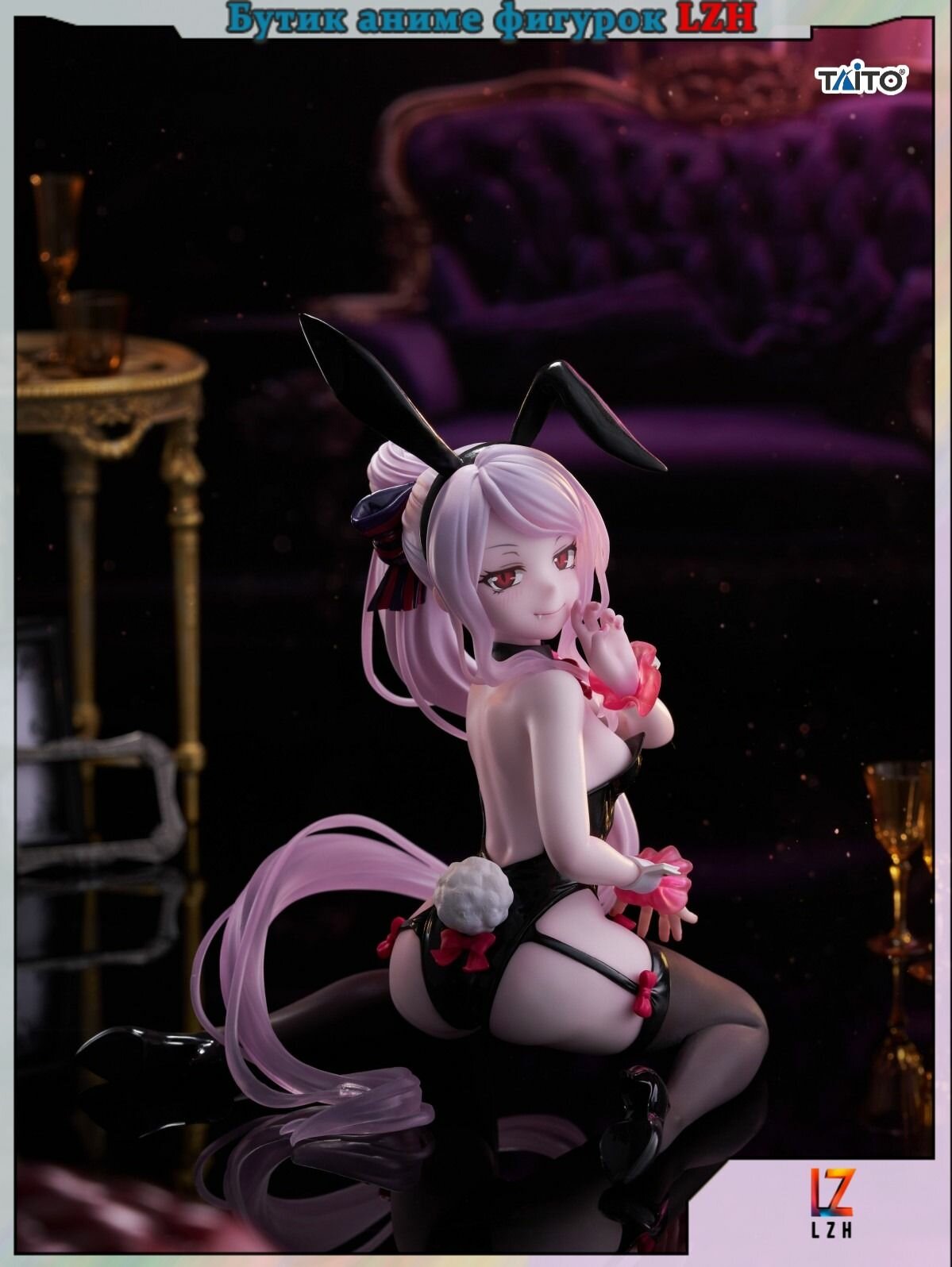 Аниме фигурка taito desktop cute Шаллтир(Shalltear Bloodfallen) из "Overlord" в BiCute Bunnies 13см (LZH)