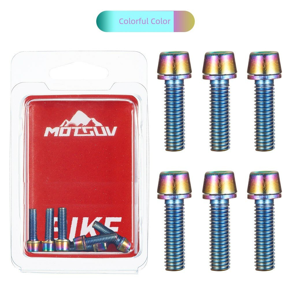 Велосипедный цветной винт-фиксатор из нержавеющей стали M5*18 мм для рулевой колонки горного и шоссейного велосипеда,