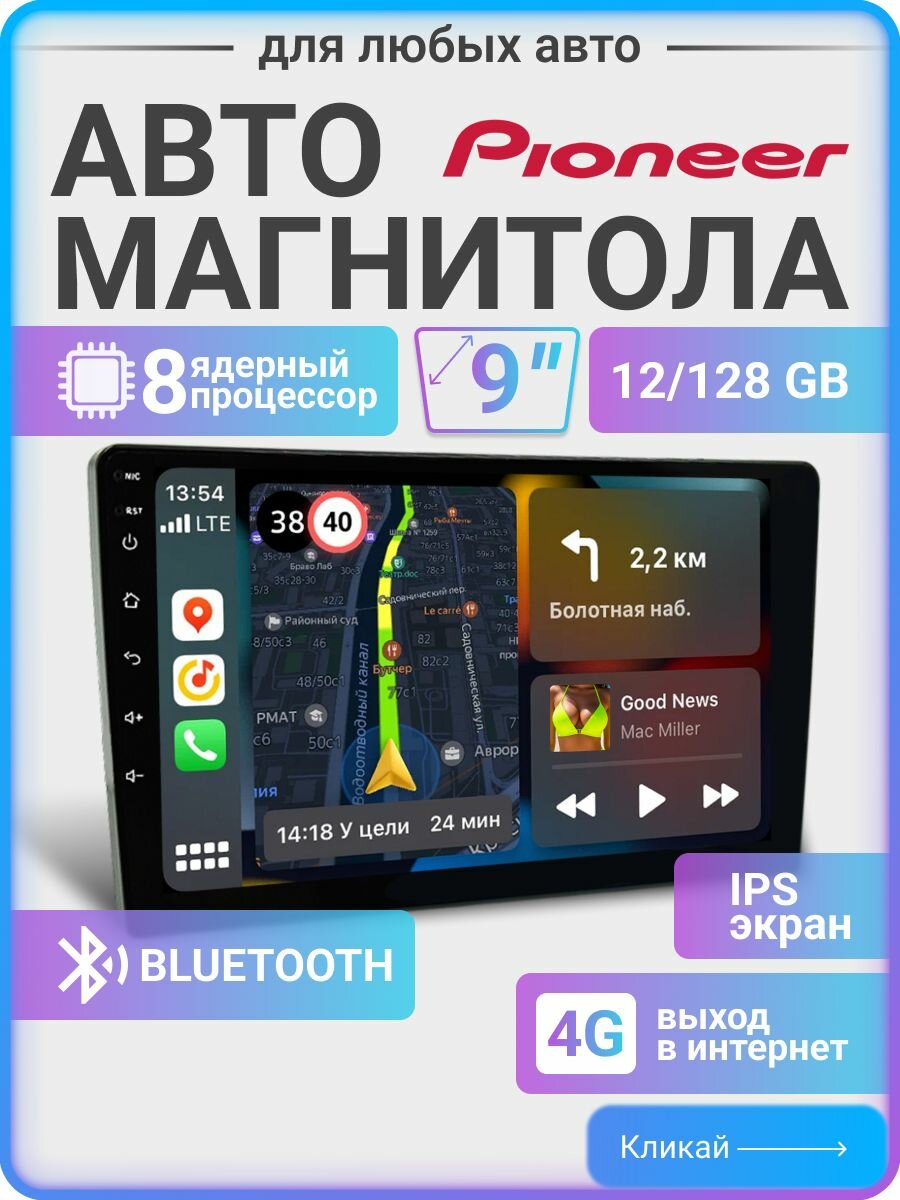 Магнитола 2 din 9 дюймов Android 8 ядер / магнитола 9 дюймов / магнитола андроид