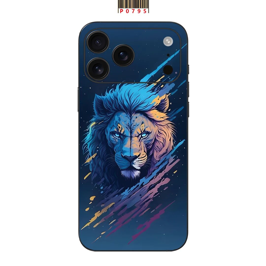 Наклейка на iPhone 17 Pro, Синий, 3D