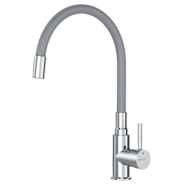 Смеситель для кухни AM.PM X-Joy S гибкий серый сталь хром