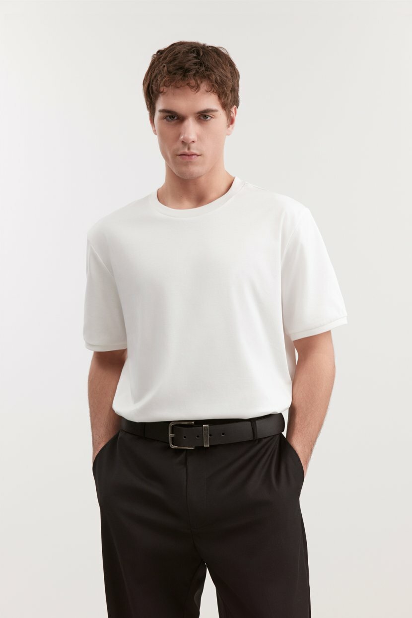 Хлопковая футболка из интерлока Baon B7326003, размер: S, Белый