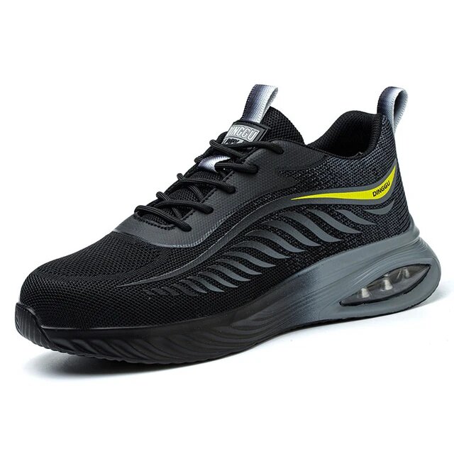 Мужская рабочая обувь со стальным носком, износостойкие защитные ботинки, рабочая обувь с защитой от проколов, мужские дышащие кроссовки с защитой от ударов