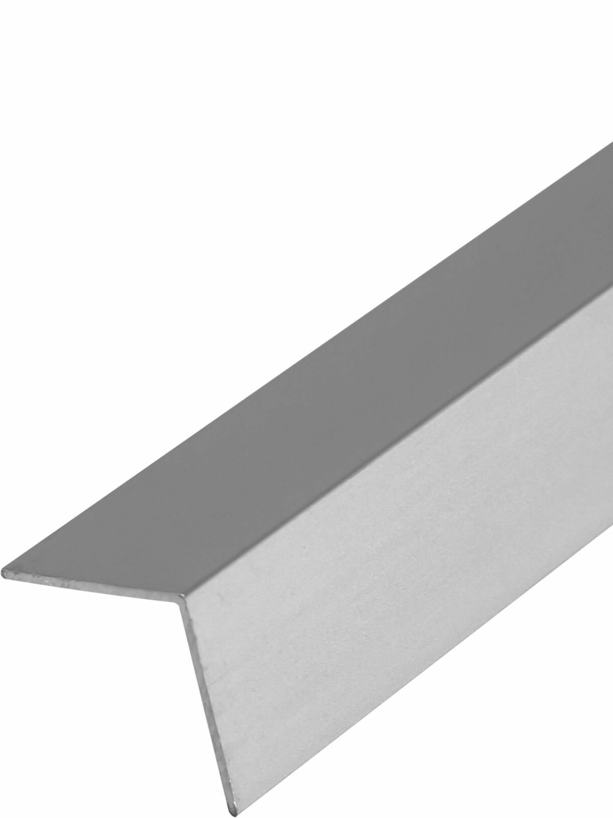 Уголок алюминиевый наружный 25х25 мм, внешний Анодированный серебро матовое 3000 мм -1 шт