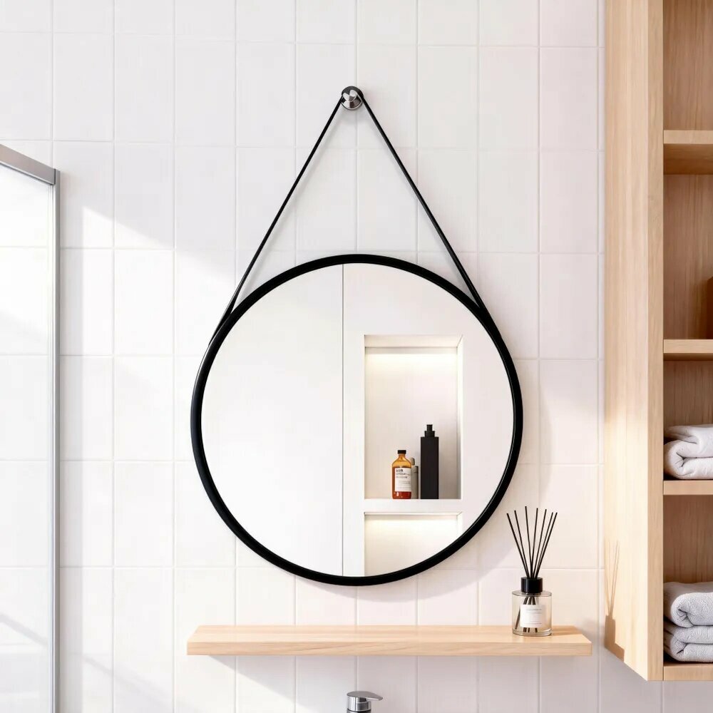 Зеркало для ванной 70х70 см круглое