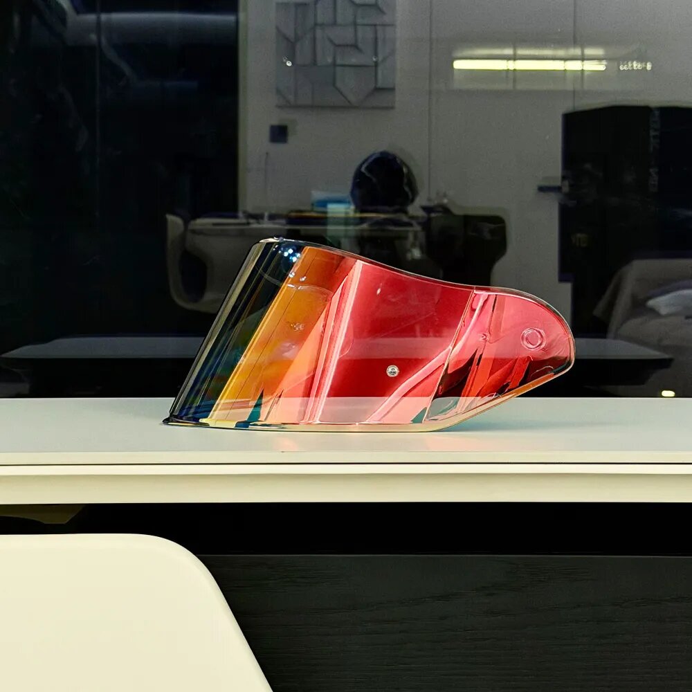 Запчасти для мотошлема визор красный универсальный поликарбонат для интегрального шлема