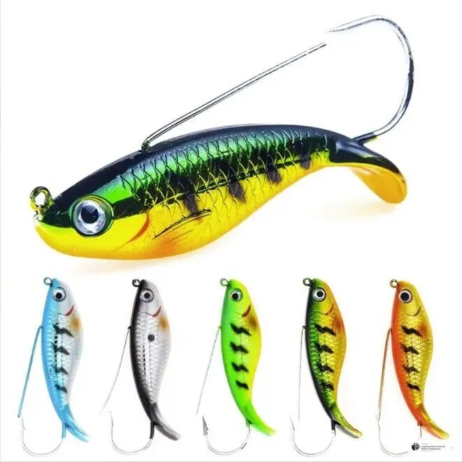 Блесна незацепляйка Weedless Shad на щуку 8см/20гр - набор 5шт