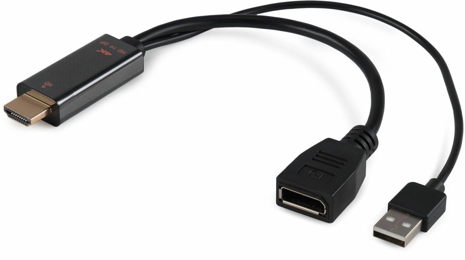 Переходник Buro HDMI m - DisplayPort f, черный (BU-HDMI(M)-DP(F))