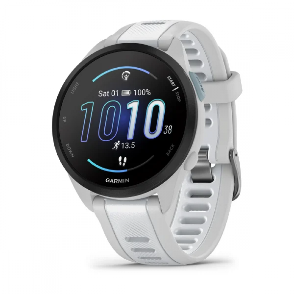 Умные беговые часы Garmin Forerunner 165 Music GPS AMOLED Mist Gray/Whitestone