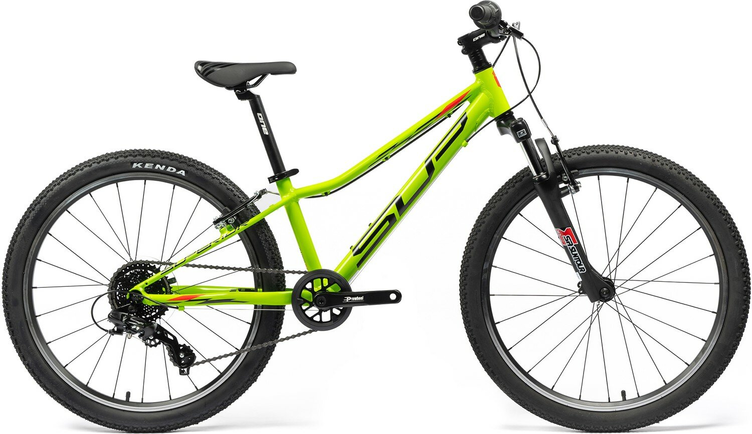 Велосипед подростковый Superior Racer XC 24 (2025), алюминиевая рама, цвет Matte Lime/Black/Red