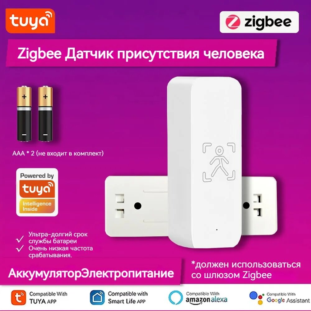 24Гц Zigbee Датчик Присутствия Людей / Умный PIR Радар Детектор Движения интеграция с Умным Домом