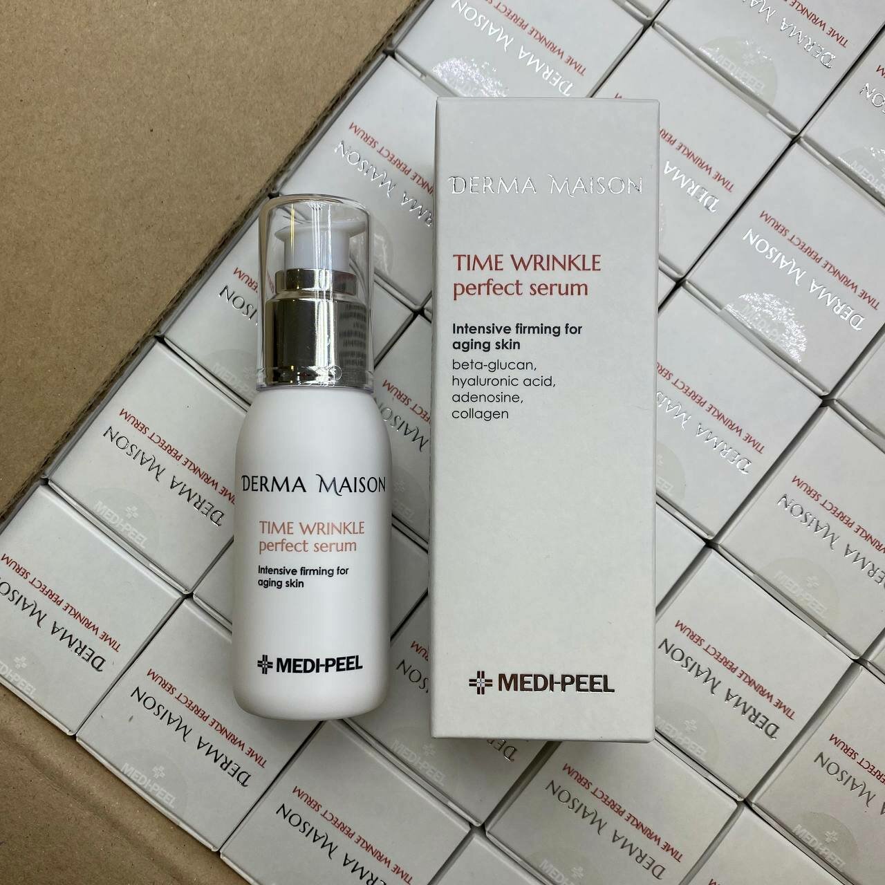 Лифтинг-сыворотка MEDI-PEEL Derma Maison Time Wrinkle Perfect Serum с пептидами для лица, 50 мл