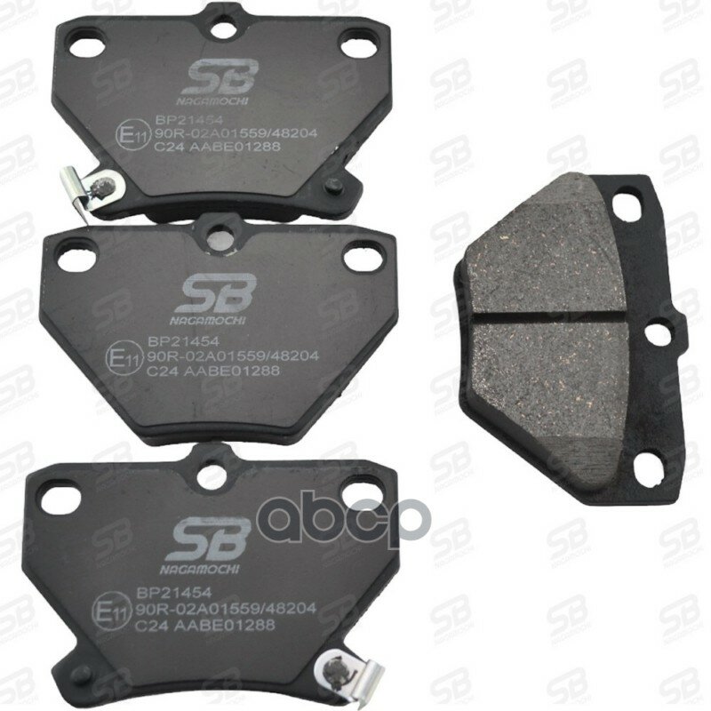 Колодки тормозные задние TOYOTA CELICA 99-/COROLLA 00-/PRIUS 1.5 00-/YARIS 99- BP21454 SB Nagamochi арт. BP21454