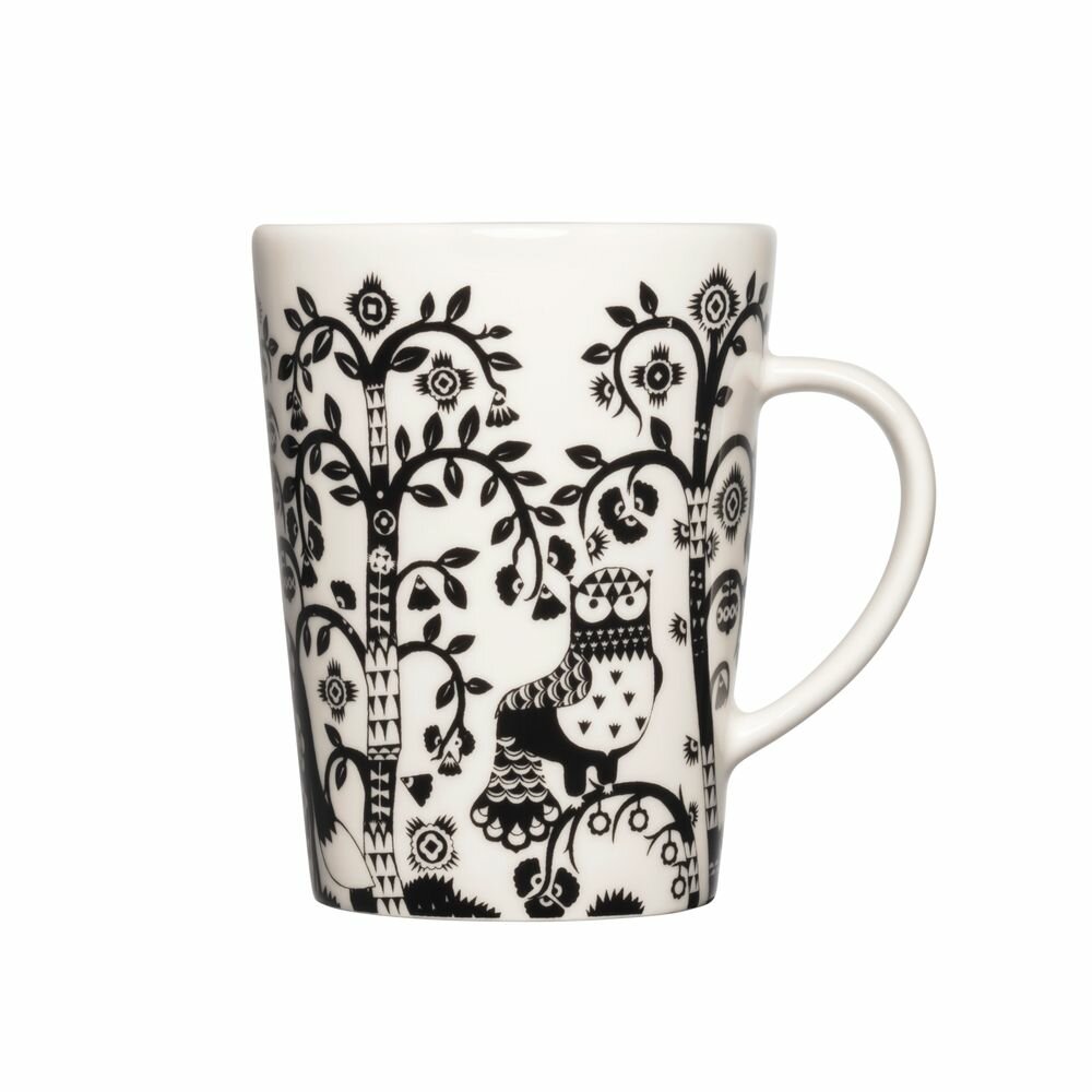 Кружка, чашка Iittala Taika 300 мл, фарфор, черный арнамент.