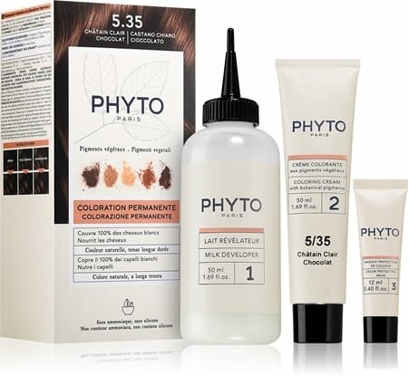 Краска для волос phyto phyto color, оттенок 5.35 chocolate light brown, 1 шт