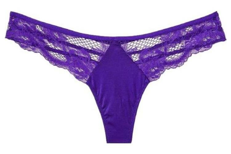 Трусики стринги женские Victoria's Secret 10255343, ягодный фиолетовый, L EU