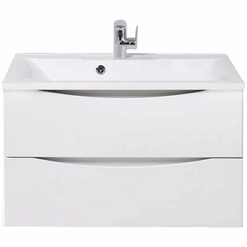 База под раковину подвесная BelBagno MARINO с двумя выкатными ящиками Bianco Opaco 800x450x500 MARINO-800-2C-SO-BO-P