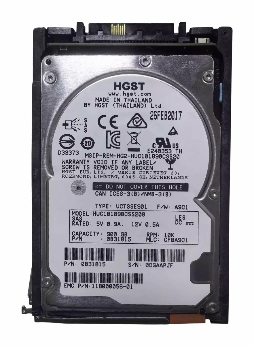 Жесткий диск EMC 900Gb 10000 SAS 2.5" HDD