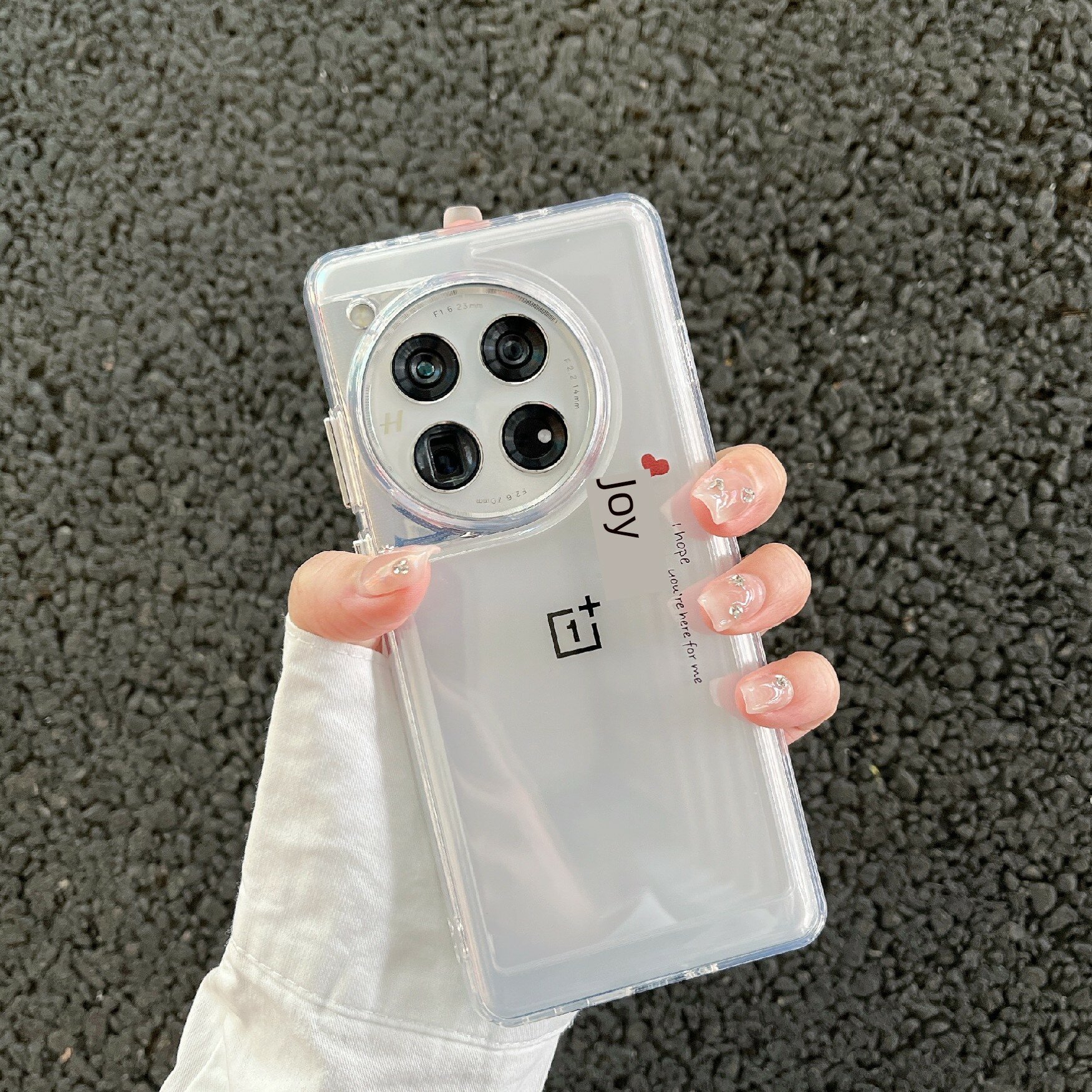 Прозрачная акриловая защитная оболочка для OnePlus Ace 2 Pro с паттерном «Радость», тонкая и устойчивая к царапинам