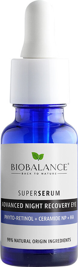 BIOBALANCE Сыворотка для области глаз с церамидами, фиторетинолом и гиалуроновой кислотой Advanced Night Recovery Eye Phyto-Retinol + Ceramide NP + HA Super Serum 500ml