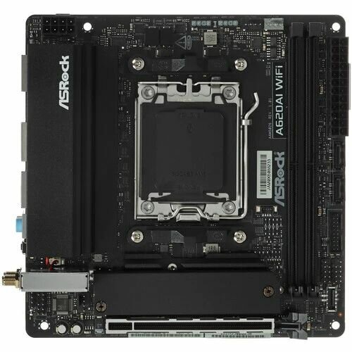 Материнская плата ASRock A620AI WiFi - AM5, AMD A620, 2xDDR5-7200 МГц, 1xPCI-Ex16, 2xM.2, Mini-ITX
