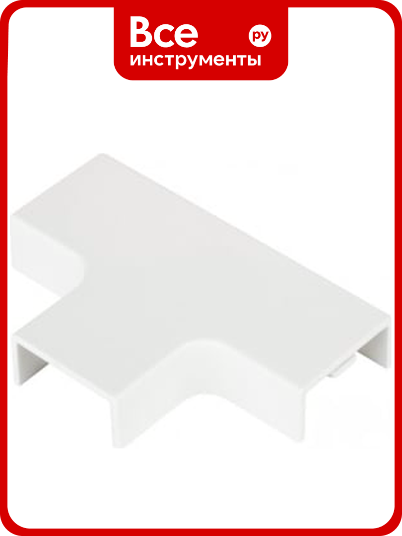 Угол EKF T-образный, 100х60мм, 2 шт, Plast, PROxima, Белый tchw-100-60x2