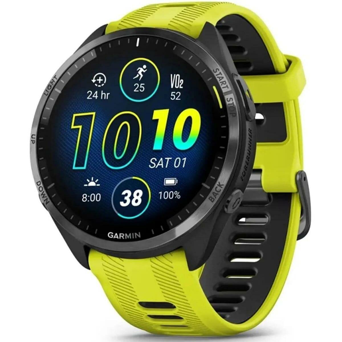 Смарт-часы Garmin Forerunner 965, 47мм, 1.4", черный/желтый/черный [010-02809-12]