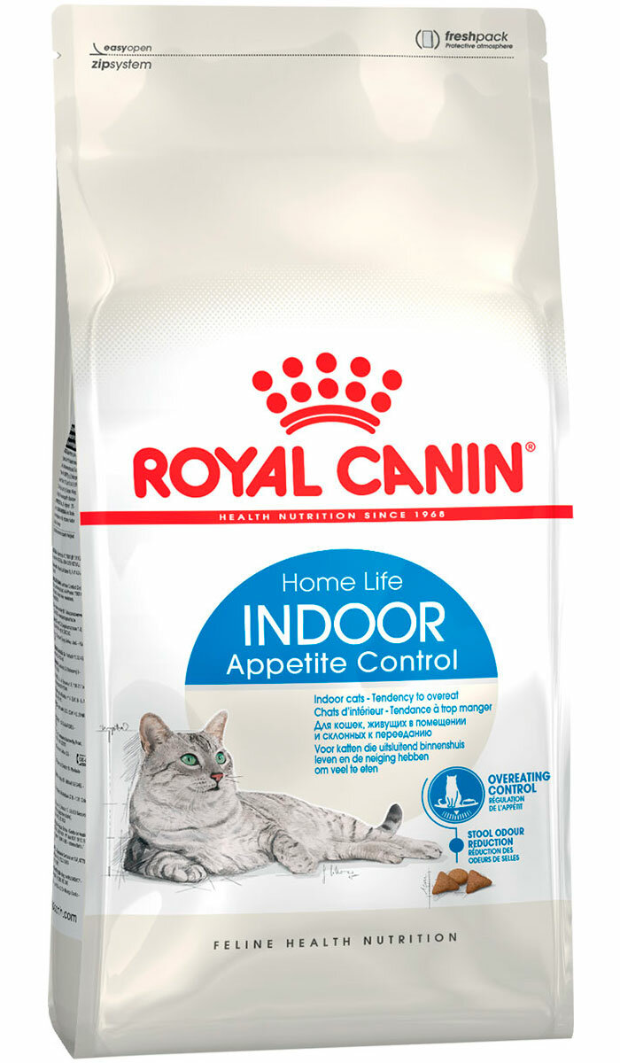 Корм сухой Royal Canin Indoor Appetite Control диетический для взрослых кошек, живущих дома, 400 г