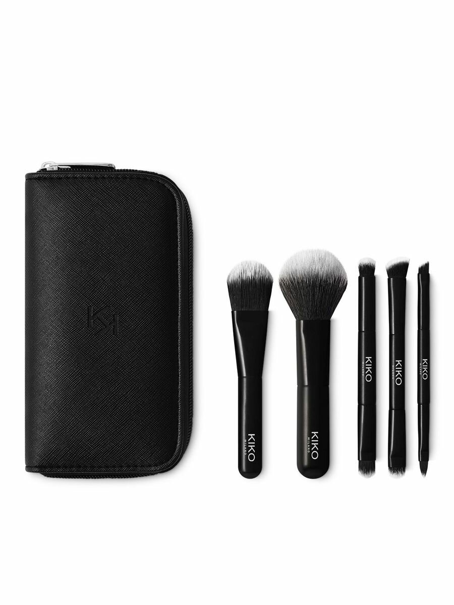 KIKO Milano Дорожный набор кистей с футляром Travel Brush Set