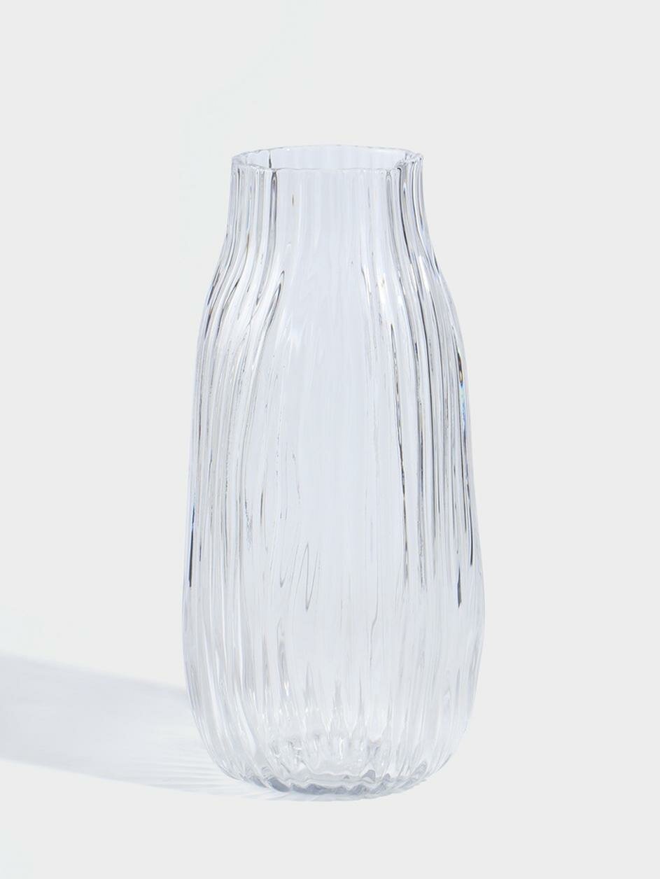 Ваза Yiwu Youda Import and Export "Космин", настольная, стекло, прозрачная, 25,5x11 см