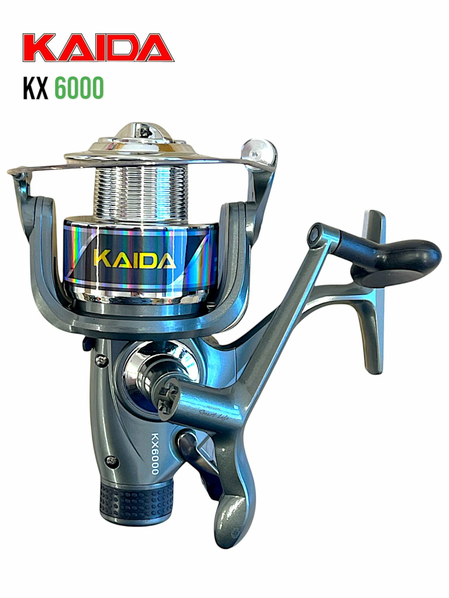 Катушка для рыбалки с байтранером KX 6000 b 3 подшипника, кайда на фидер, донку, подарок рыбаку
