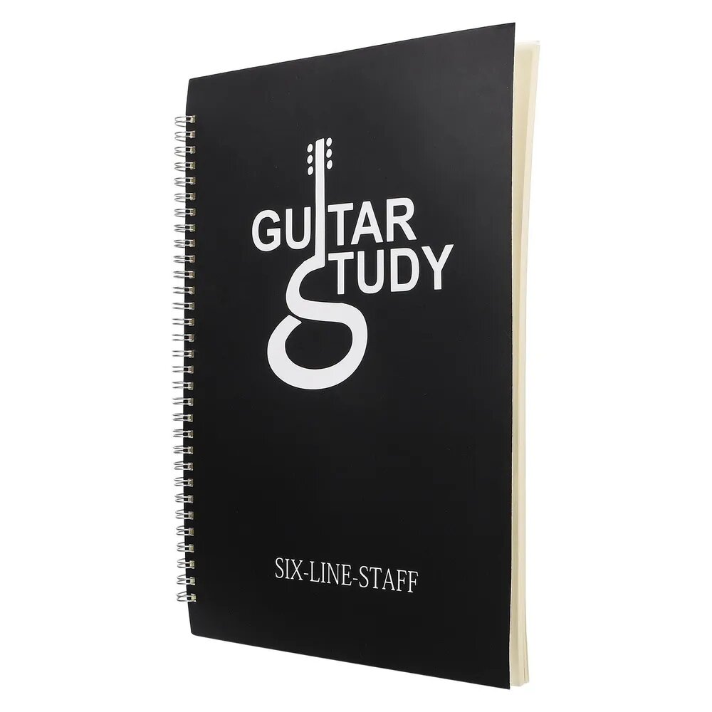 Тетрадь для гитаристов Guitar Study с нотными линейками и аккордовой сеткой, формат А5, спираль