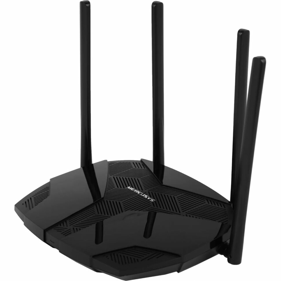 Маршрутизатор Mercusys MR80X AX3000 10/100/1000BASE-TX черный, 2357476